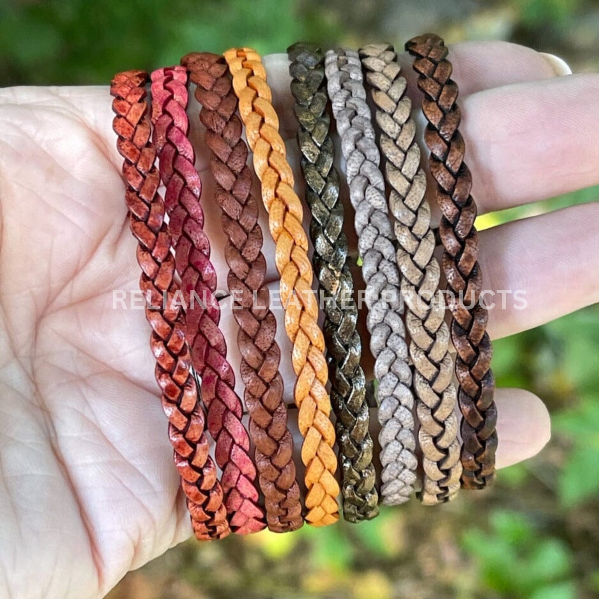 Flat Braided Leather Cord (3 Ply) – Reliance Leather Products