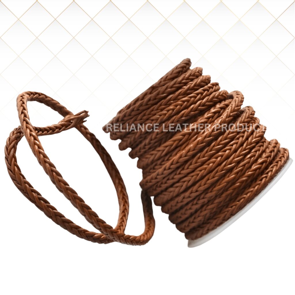 Round Braided Square Leather Cord (8 Ply) – Reliance Leather Products